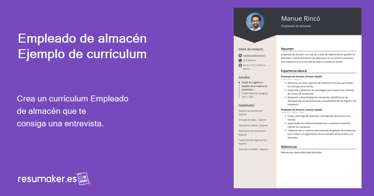 Ejemplos de Curriculum Empleado de almacén (Plantilla y 20+ Consejos)
