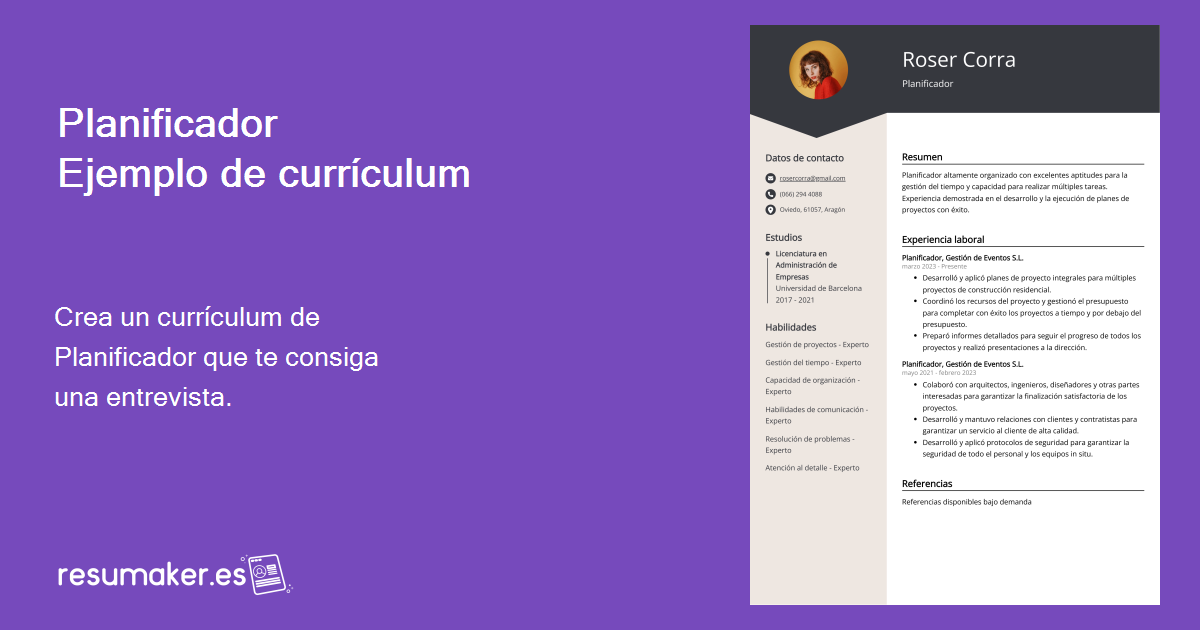 Ejemplos de Curriculum Vitae Planificador (Plantilla y 20+ Consejos)